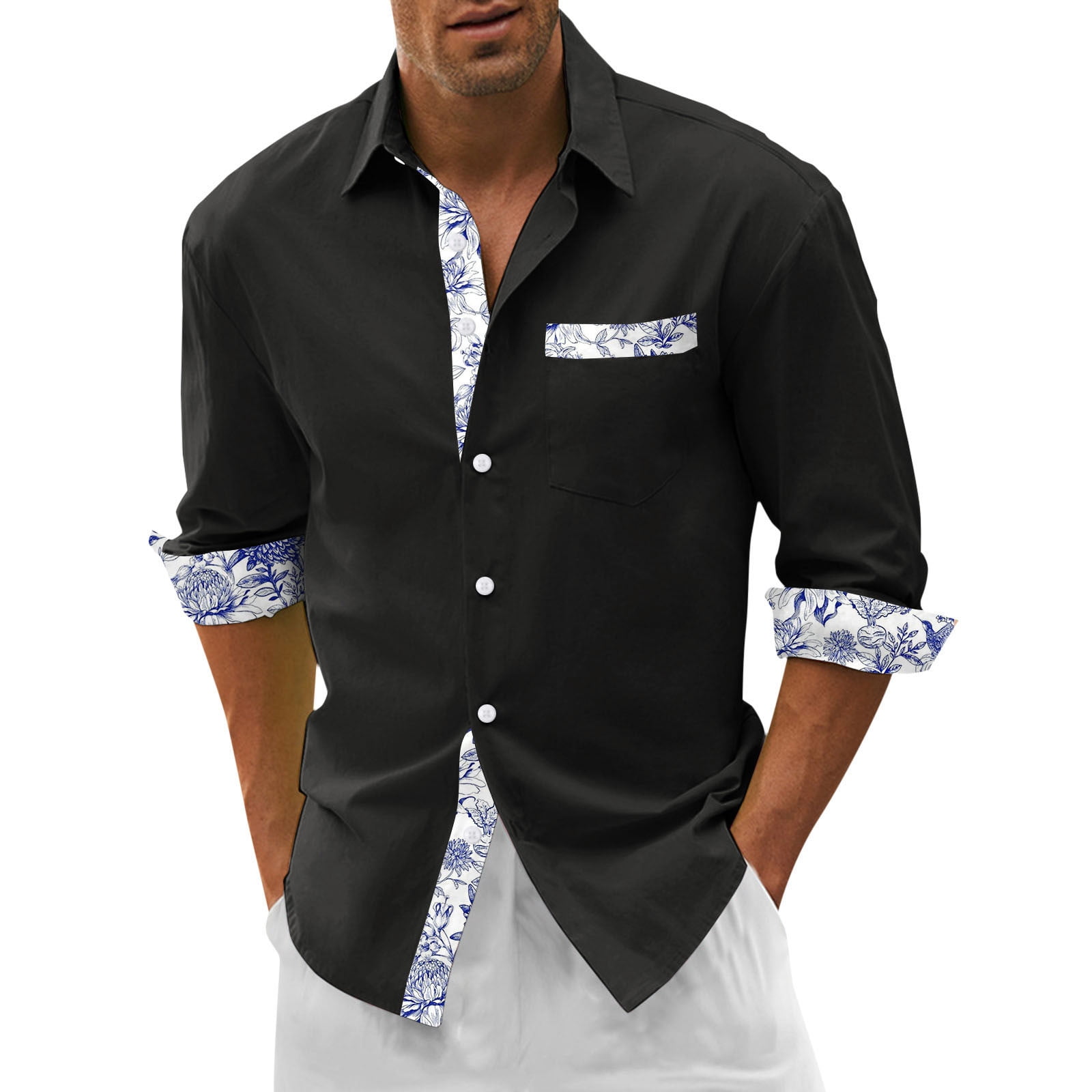 Beach Shirts For Men Funny Prints Beach Vacation Summer Lapel Short ...