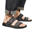 Beach Shoes for Men Open Toe Buckle Strap Slip on Slides Sandals Comfy ...