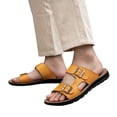 Beach Shoes for Men Open Toe Buckle Strap Slip on Slides Sandals Comfy ...