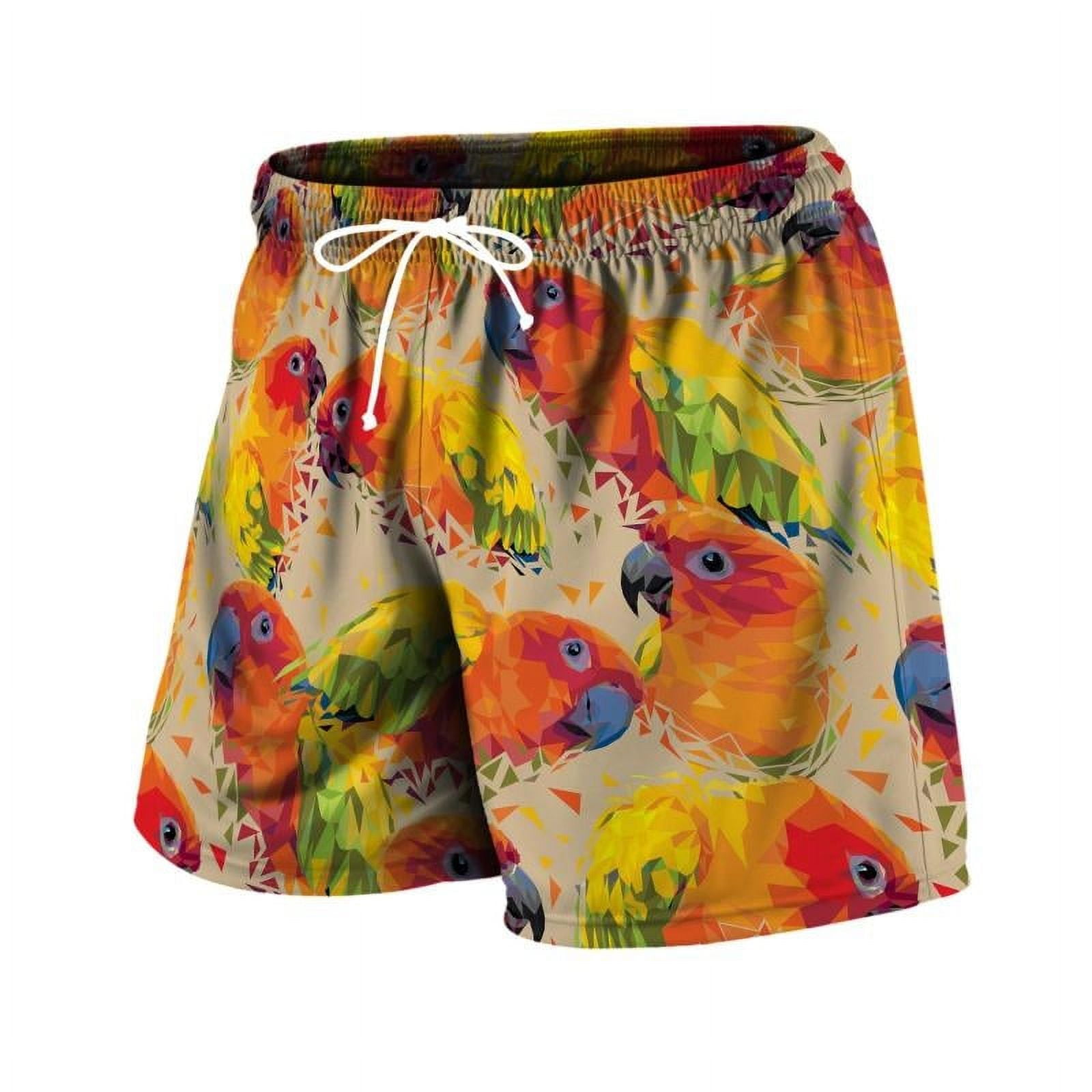 Beach Shorts Fashion 3d Print Animal Parrot Men Summer Sports Swimming ...