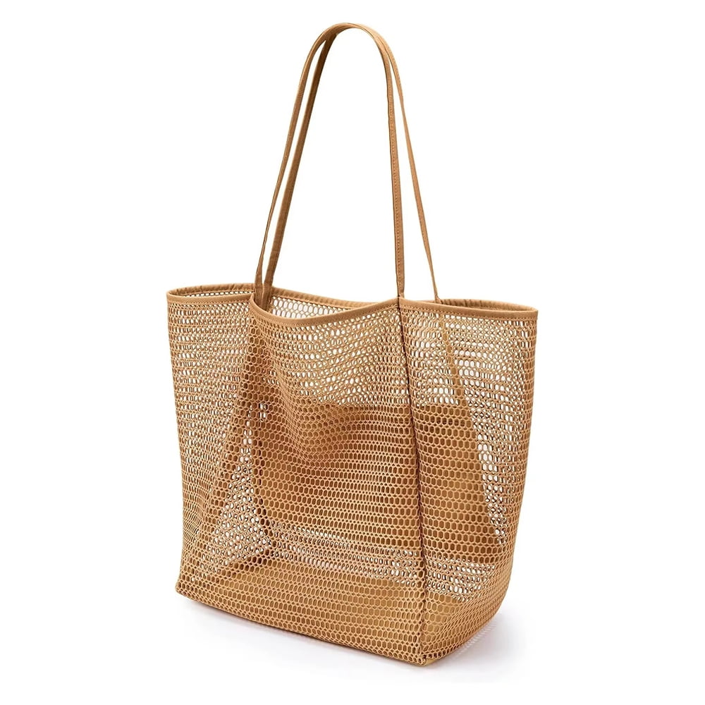 Beach Shoulder Bags for Women Summer Travel Mesh Tote Bag Large ...