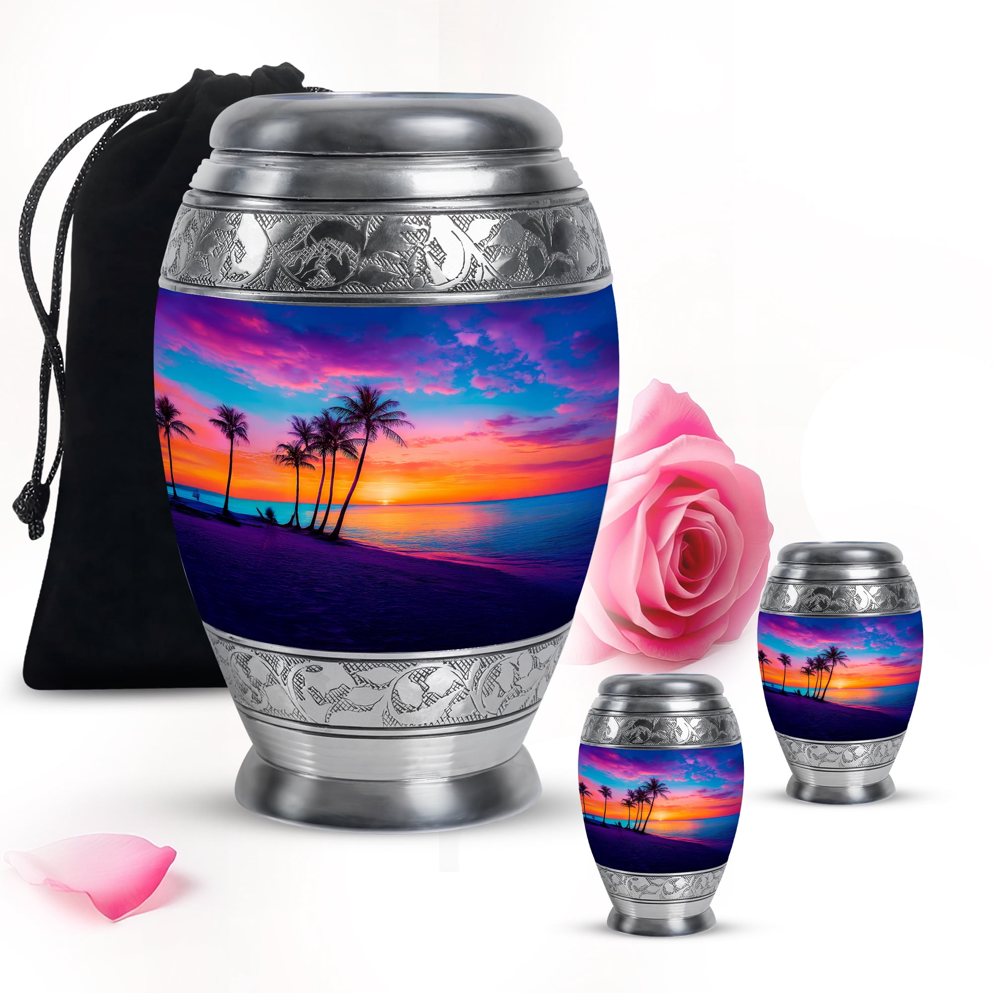 Beach Sky Blue Sunset Tiny Cremains Urns For Human Ashes Adult Mother ...