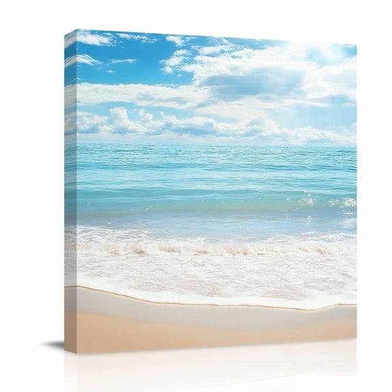 Beach Sky Canvas Wall Art for Living Room, Ocean Sea Poster Print ...