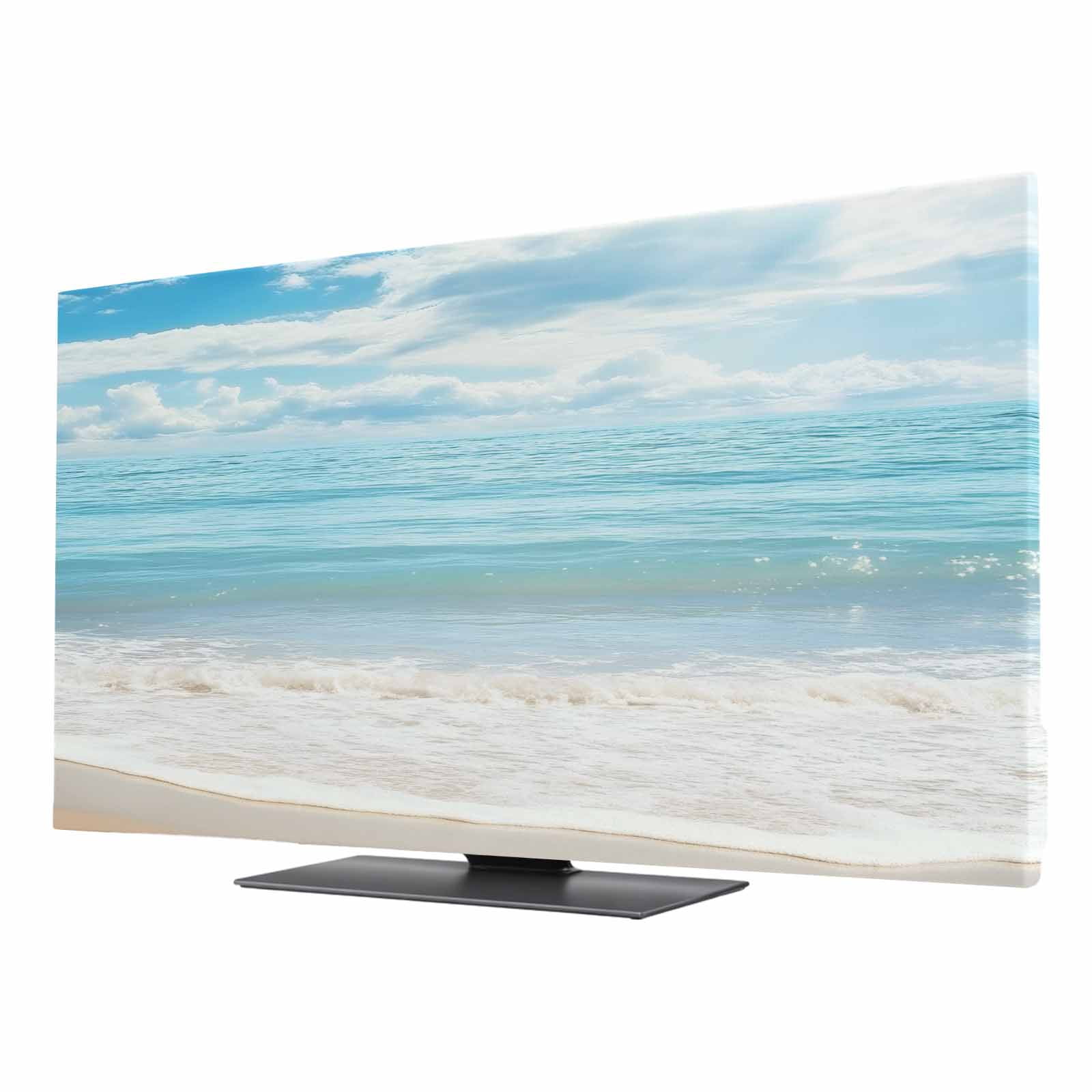 Beach Sky TV Dust Cover 24 Inch, Ocean Sea Sky Scenery Computer Monitor ...