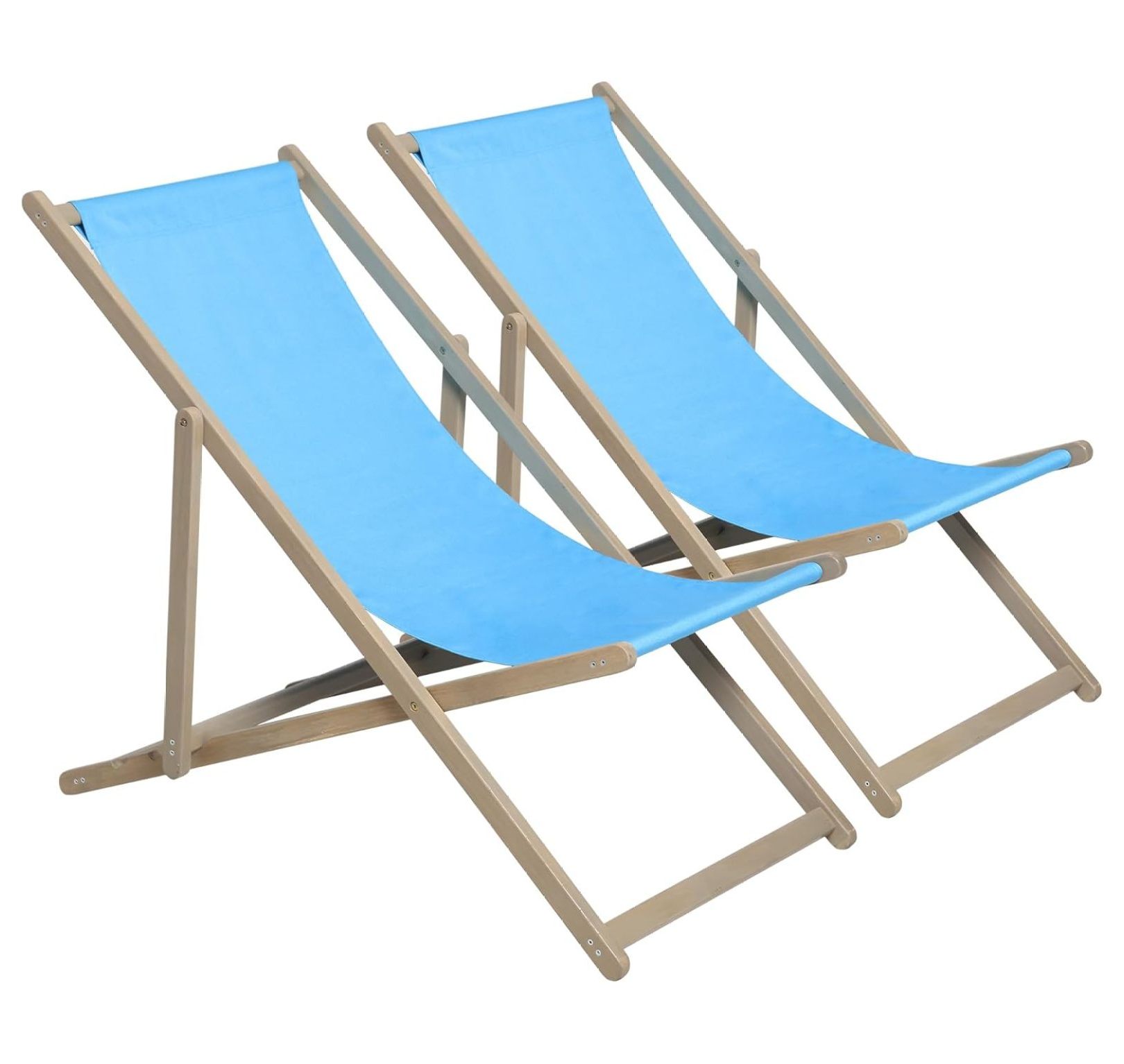 Beach Sling Chair Set of 2 Pieces Outdoor Folding Lounge Chair ...