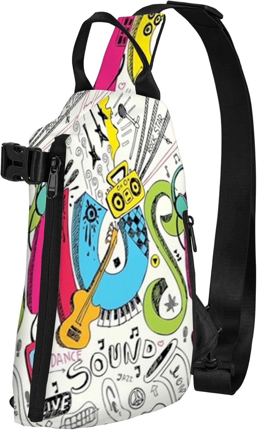 Beach,Sling Crossbody Bag,Coconut Palm Trees on The Sandy,Chest Bag ...