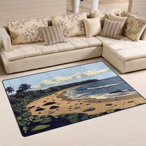 under The Sea Soft Polyester Area Rug 60''x39'', Non Slip, Memory Foam ...