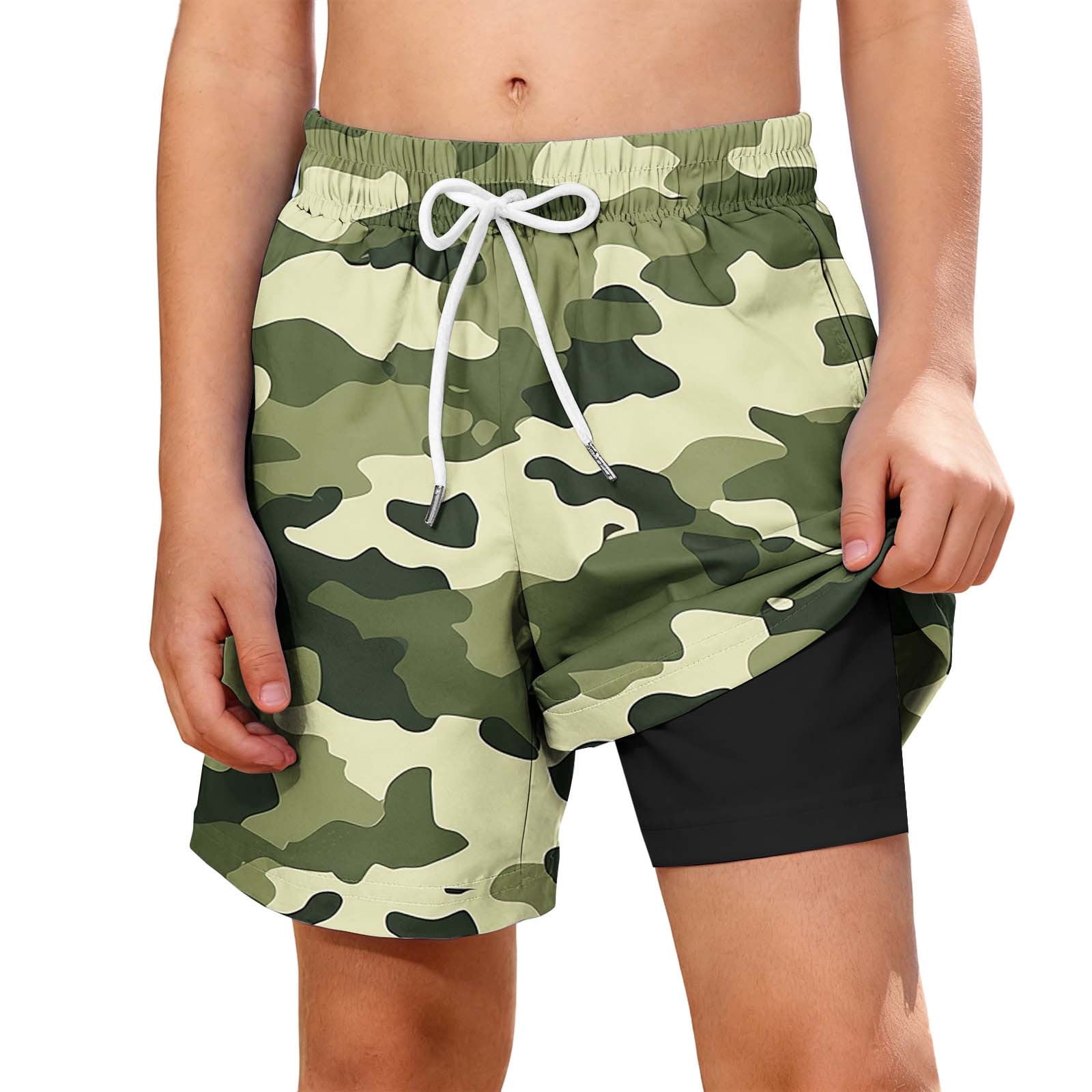 Beach Sports Shorts for Boys, Quick-Dry Fabric, Elastic Waist with ...