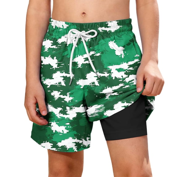 Beach Sports Shorts for Boys, Quick-Dry Fabric, Elastic Waist with ...