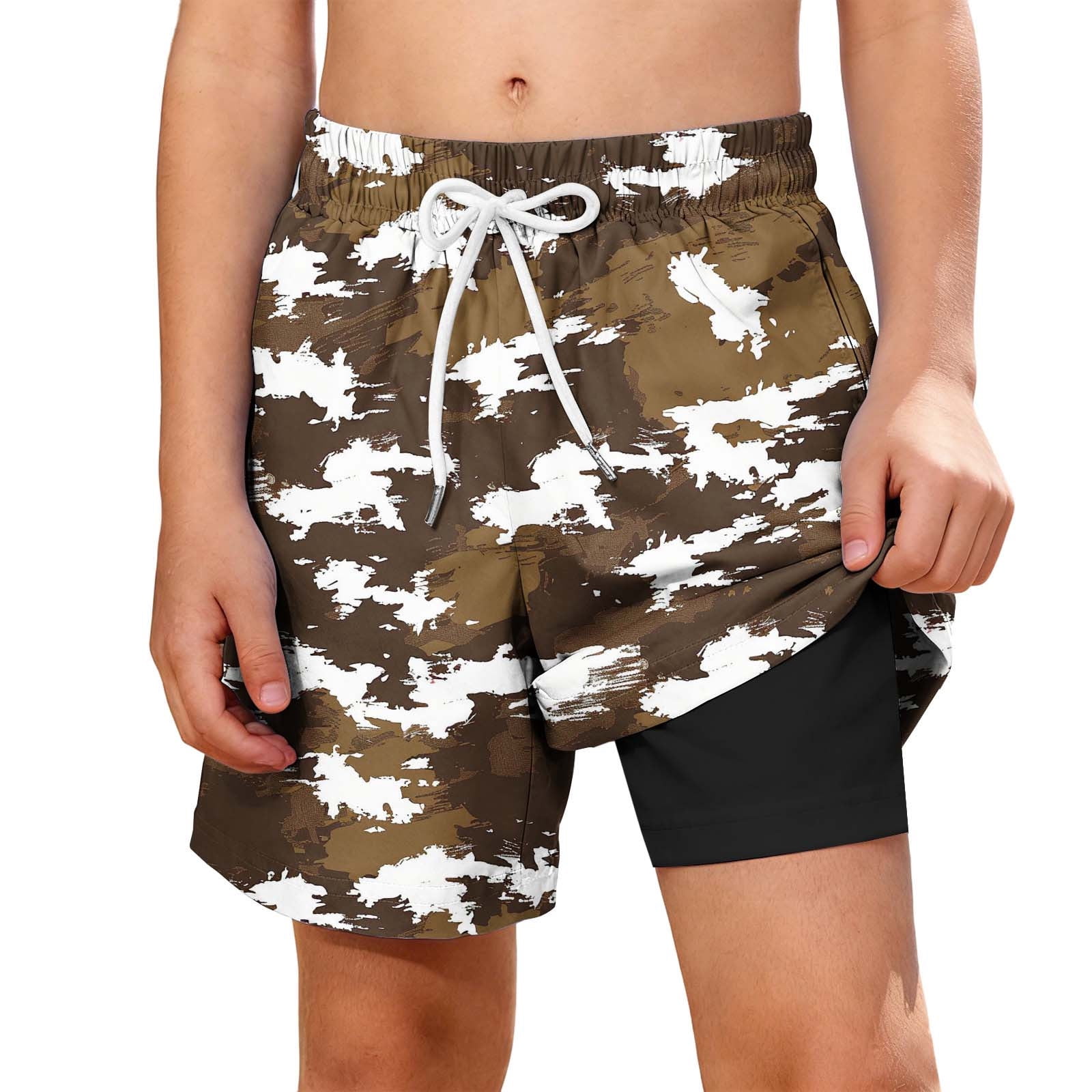 Beach Sports Shorts for Boys, Quick-Dry Fabric, Elastic Waist with ...