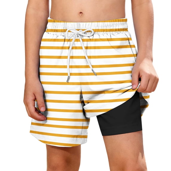 Beach Sports Shorts for Boys, Elastic Waist with Drawstring, Quick-Dry ...