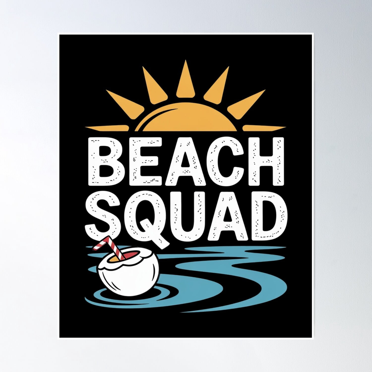 Beach Squad Beach Vacation Family Vacation Matching Group Poster Wall ...