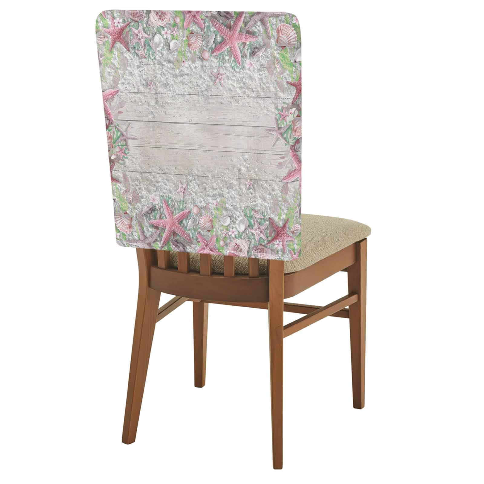 Beach Starfish Chair Back Covers Set of 1, Summer Pink Sea Star Nut ...