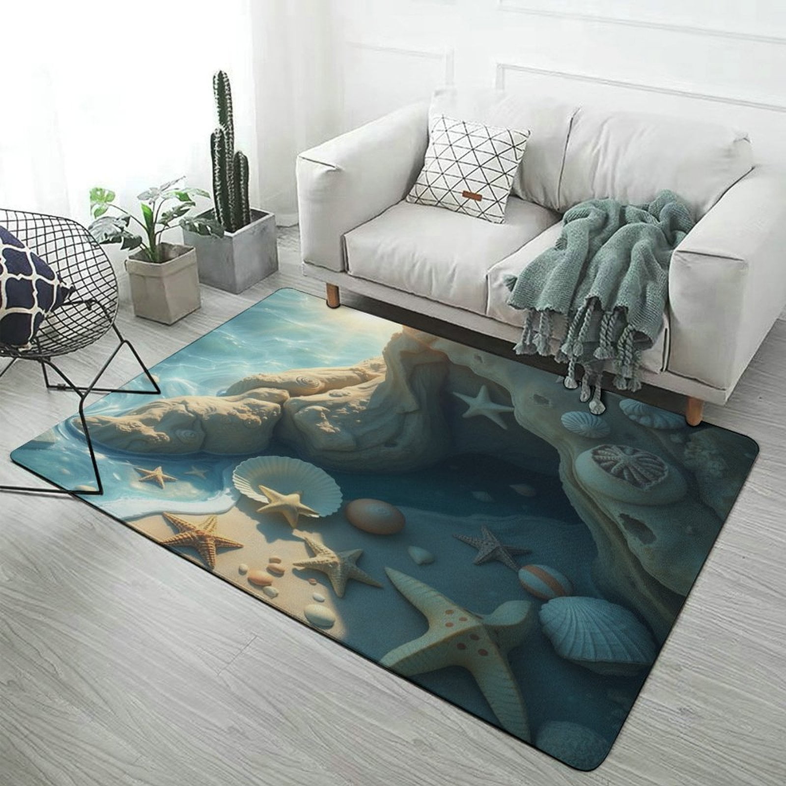 Beach Starfish European Living Room Carpets Rugs Luxury Bedroom Study R Rug Large Area - Walmart.com
