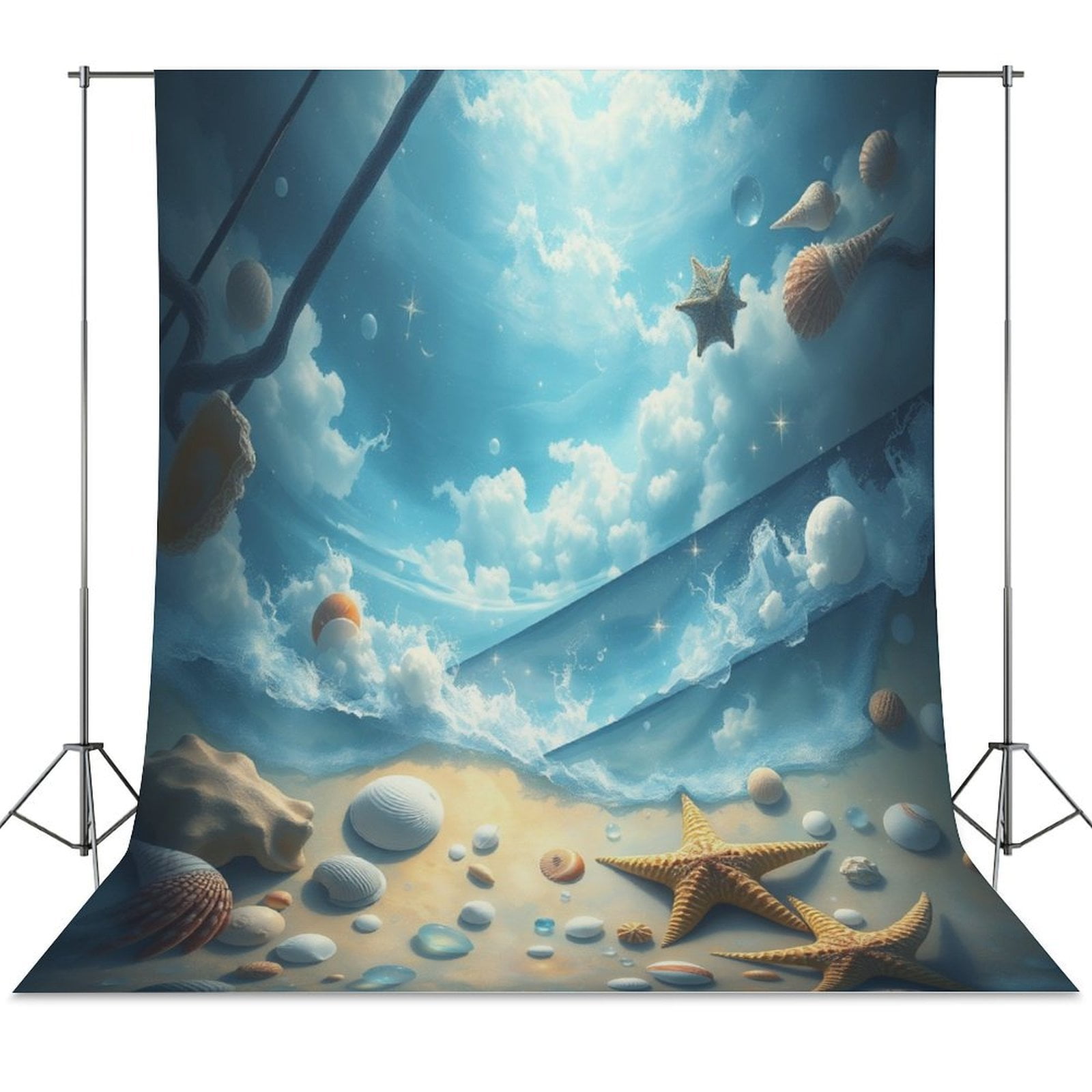 Beach Starfish Party Backdrop Birthday Decoration Backgrounds for ...