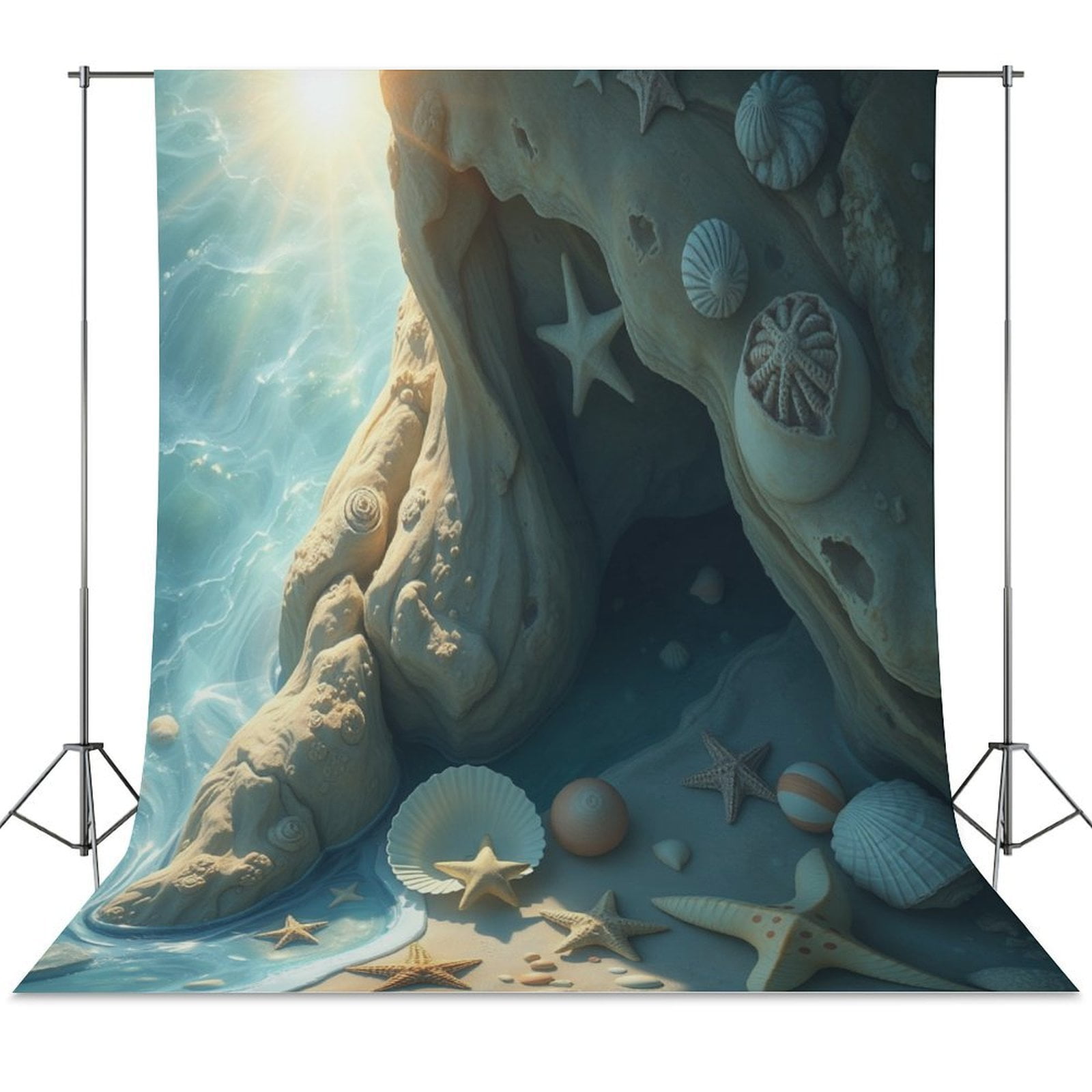 Beach Starfish Party Backdrop Birthday Decoration Backgrounds for ...