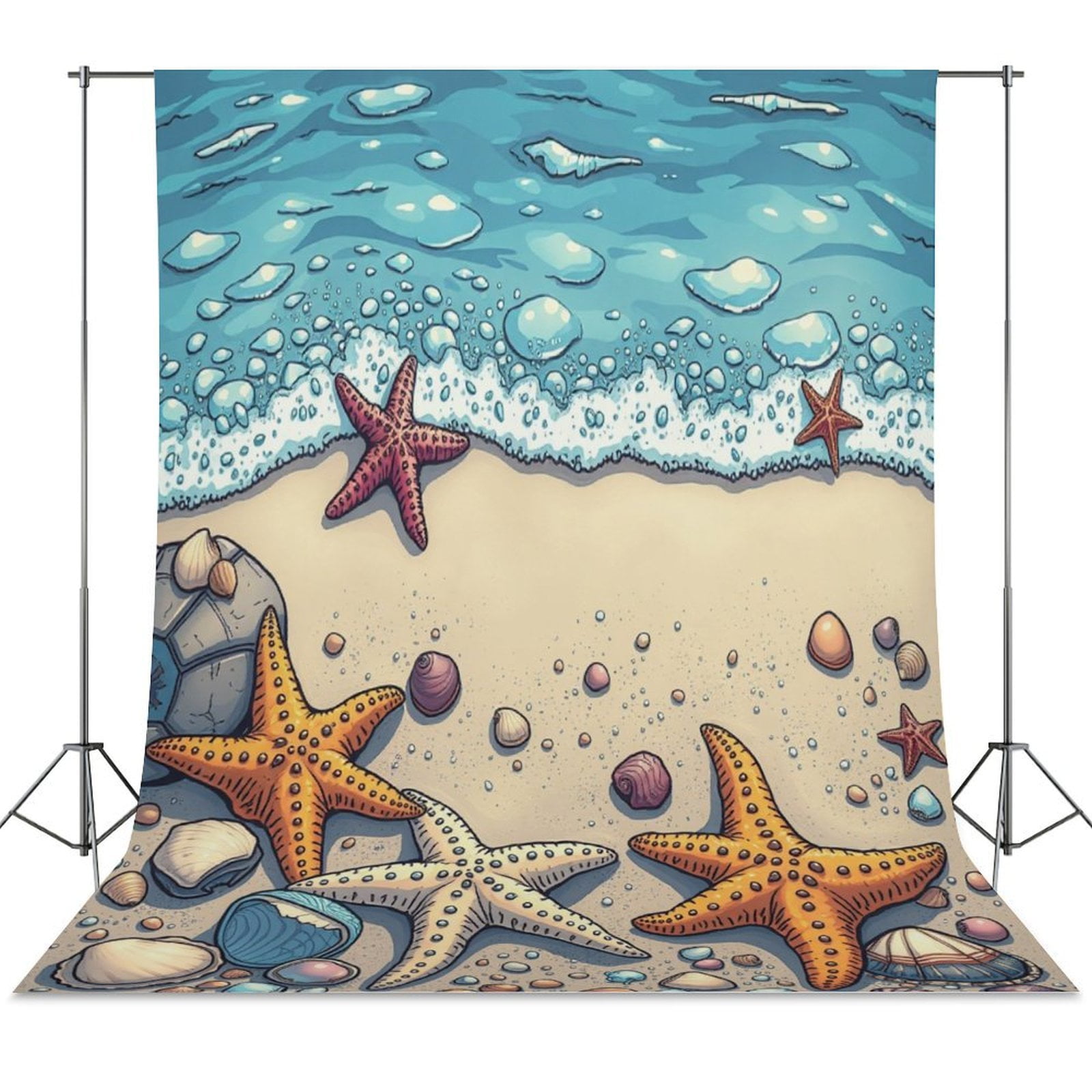 Beach Starfish Party Backdrop Birthday Decoration Backgrounds for ...