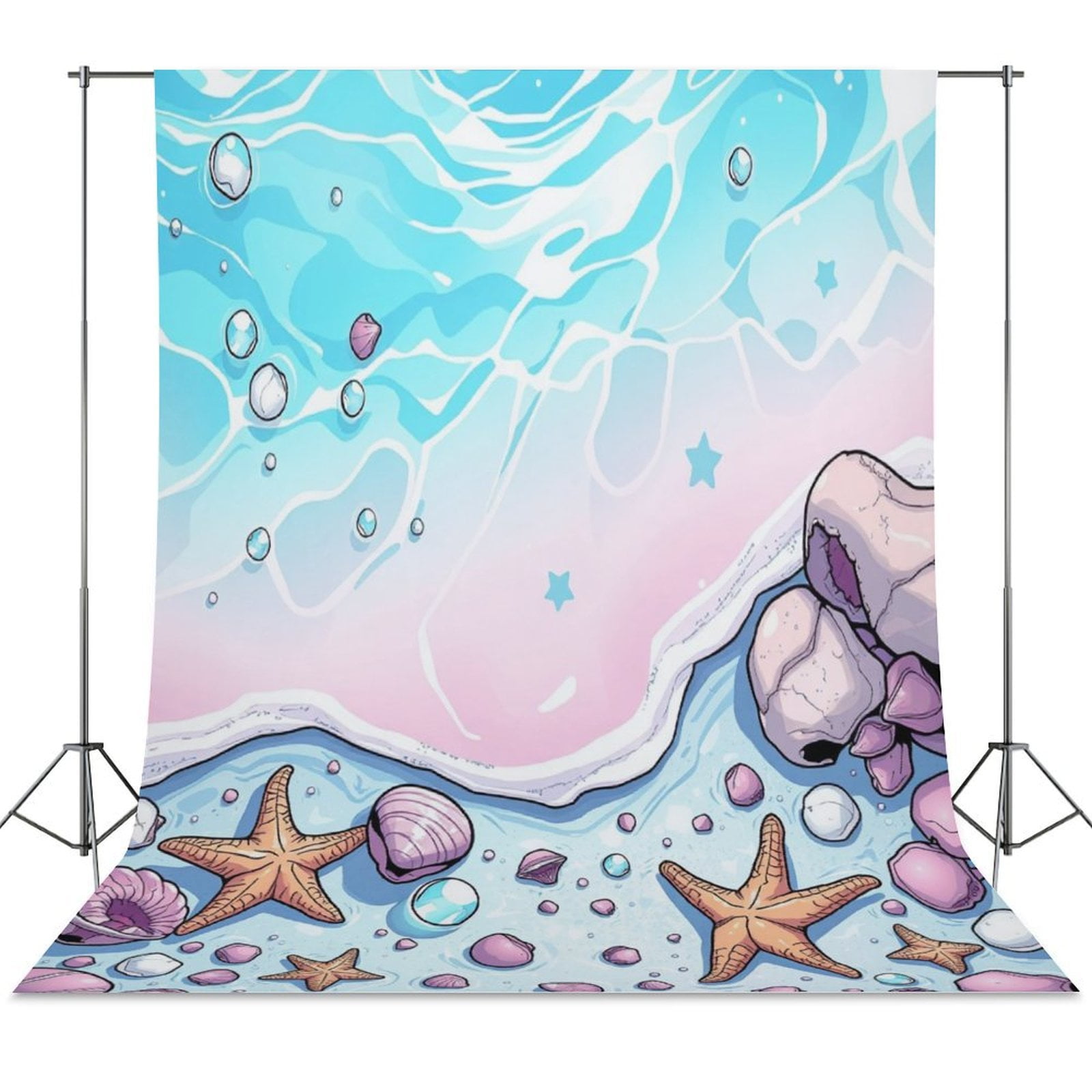 Beach Starfish Party Backdrop Birthday Decoration Backgrounds for ...