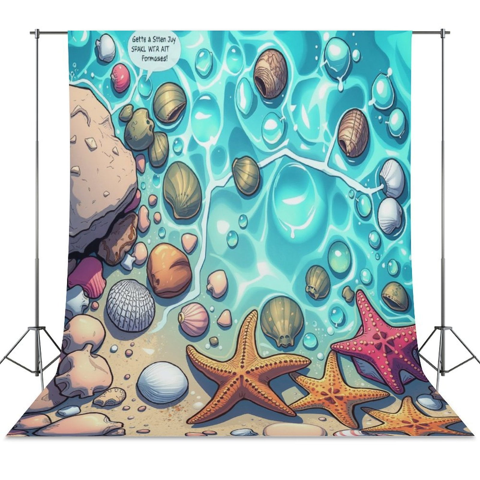Beach Starfish Party Backdrop Birthday Decoration Backgrounds for ...