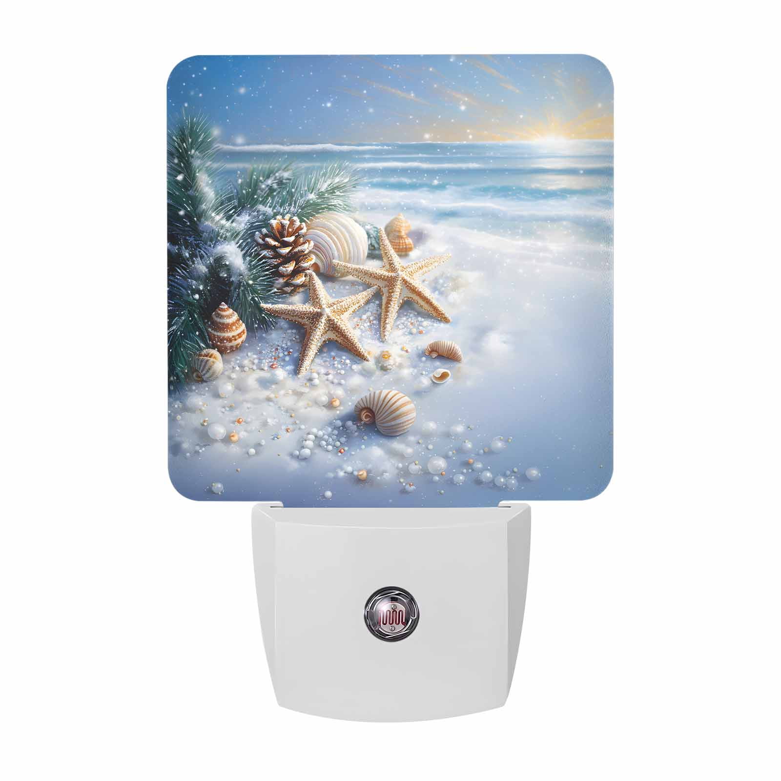 Beach Starfish Plug-in LED Night Lights Pine Cones Auto Dusk-to-Dawn ...