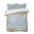 Beach Starfish Quilts Bedding Set Queen Size Watercolor Summer Sea Star ...