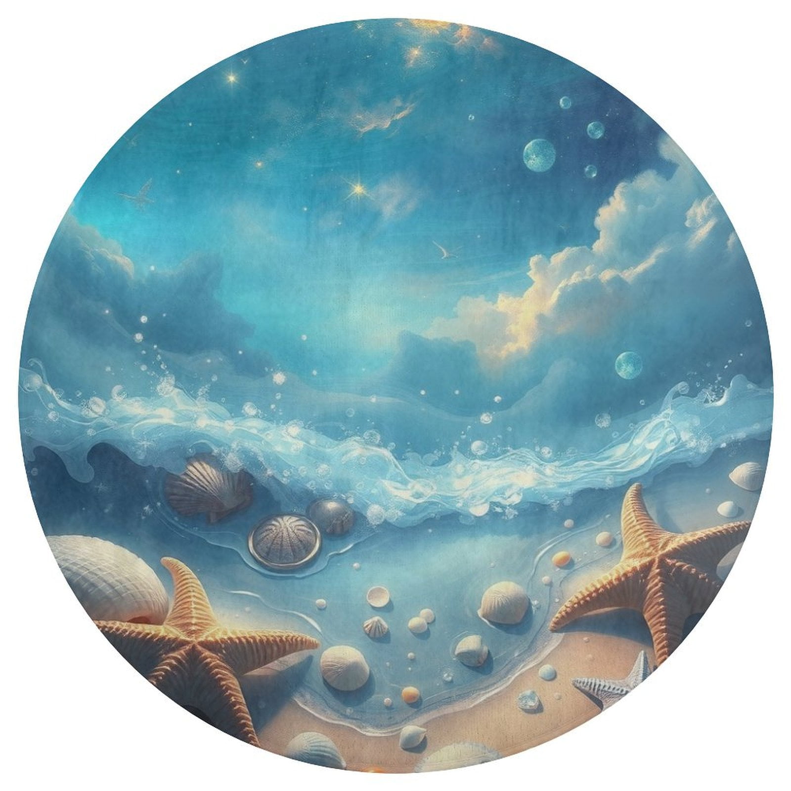 Beach Starfish Round Carpet Living Room Carpet Modern And Stylish ...