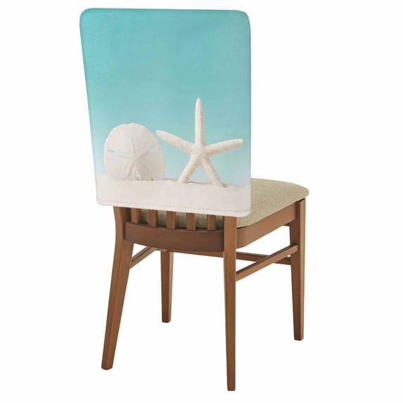 Beach Starfish Sand Dollar Chair Back Covers Set of 6 Modern Nautical ...
