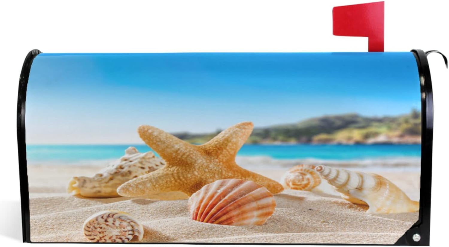 Beach Starfish Shell Mailbox Covers Magnetic Summer Sea Ocean Mailbox ...