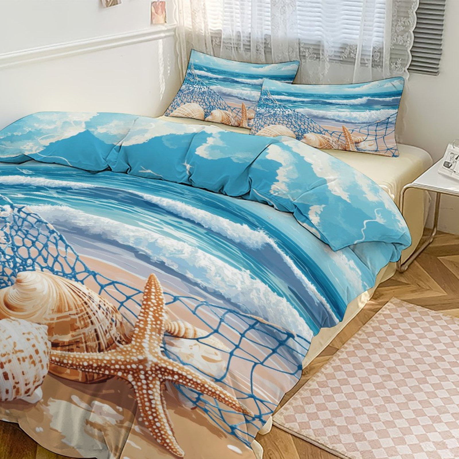 Beach Starfish Shells (15) 3D Duvet Cover Set Quilt Cover Theme of Kid ...