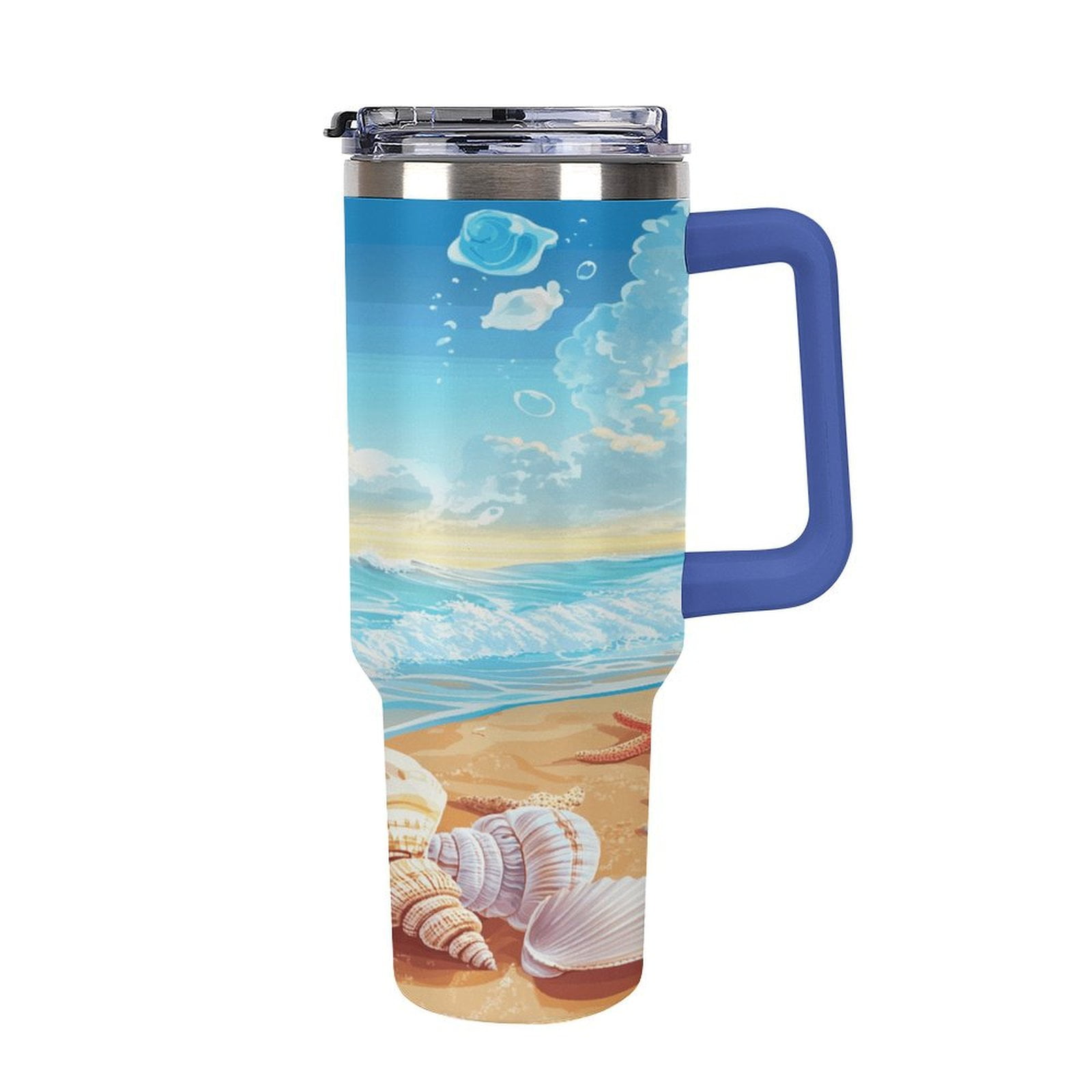 Beach Starfish Shells (72) 40oz Tumbler with Stainless Steel Insulated ...
