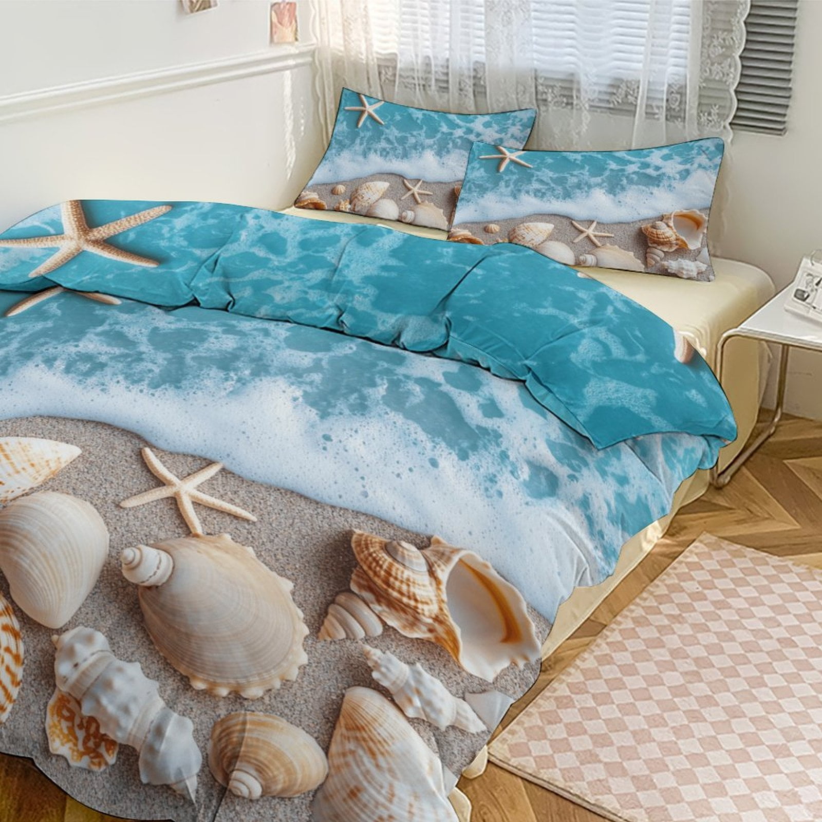 Beach Starfish Shells (74) 3D Duvet Cover Set Quilt Cover Theme of Kid ...