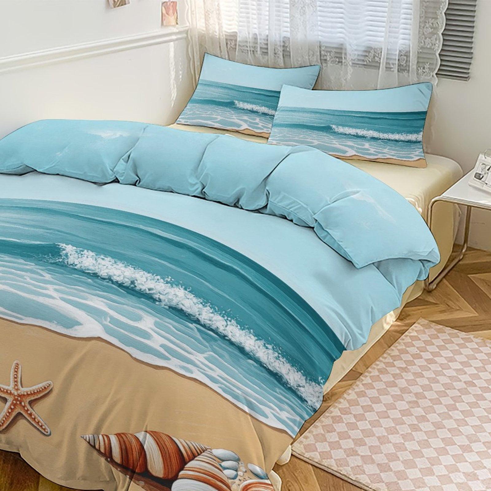 Beach Starfish Shells (80) 3D Duvet Cover Set Quilt Cover Theme of Kid ...