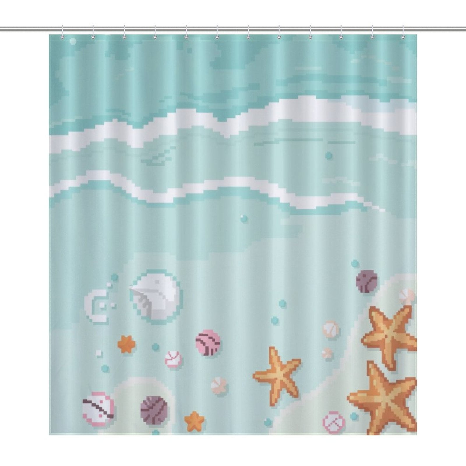 Beach Starfish Shower Curtain Waterproof Shower Curtain for Bathroom ...