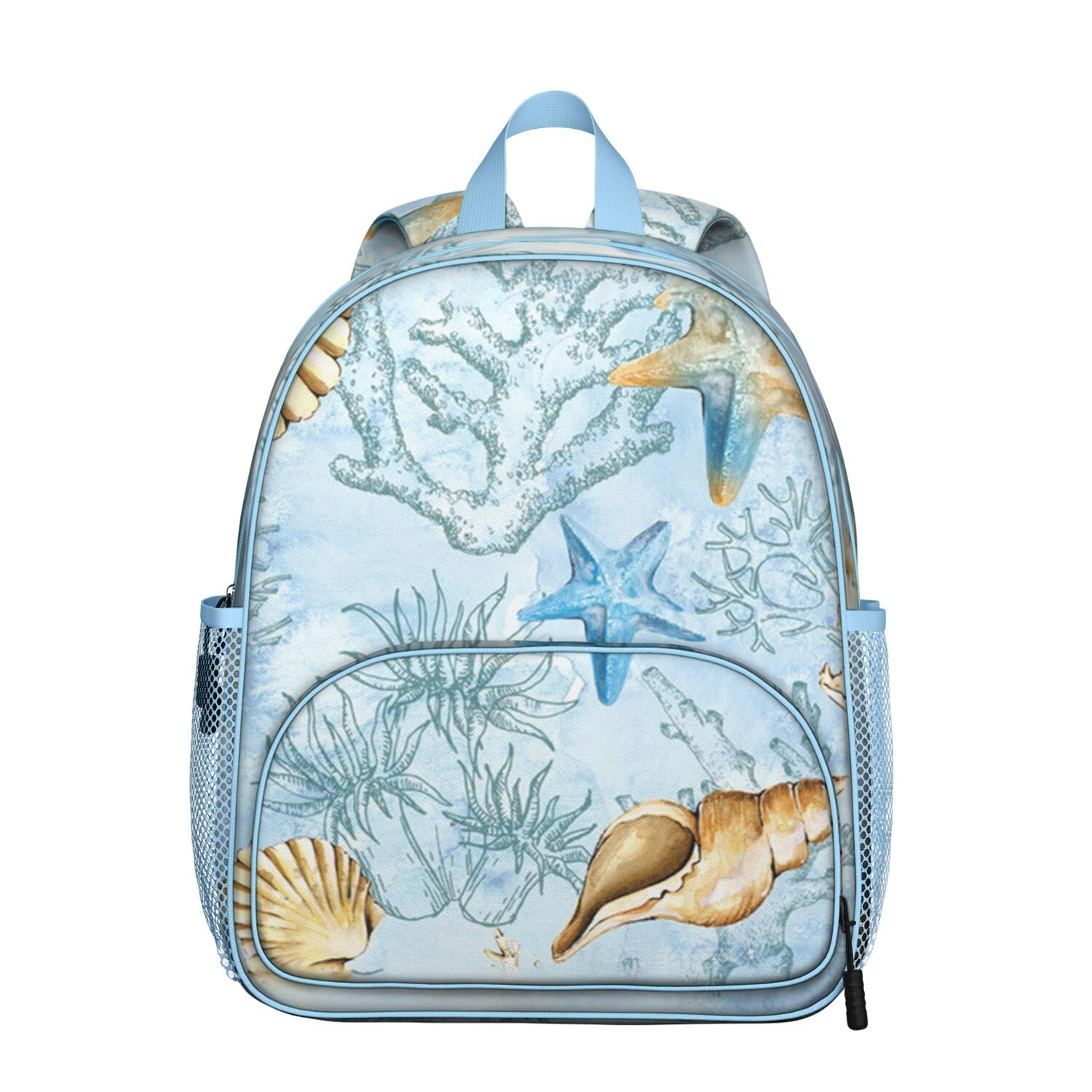 Beach Starfish Student Backpack – Seashells Seahorse Fish Creatures ...