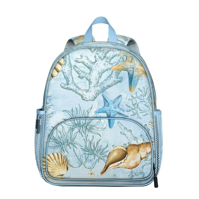 Beach Starfish Student Backpack – Seashells Seahorse Fish Creatures ...