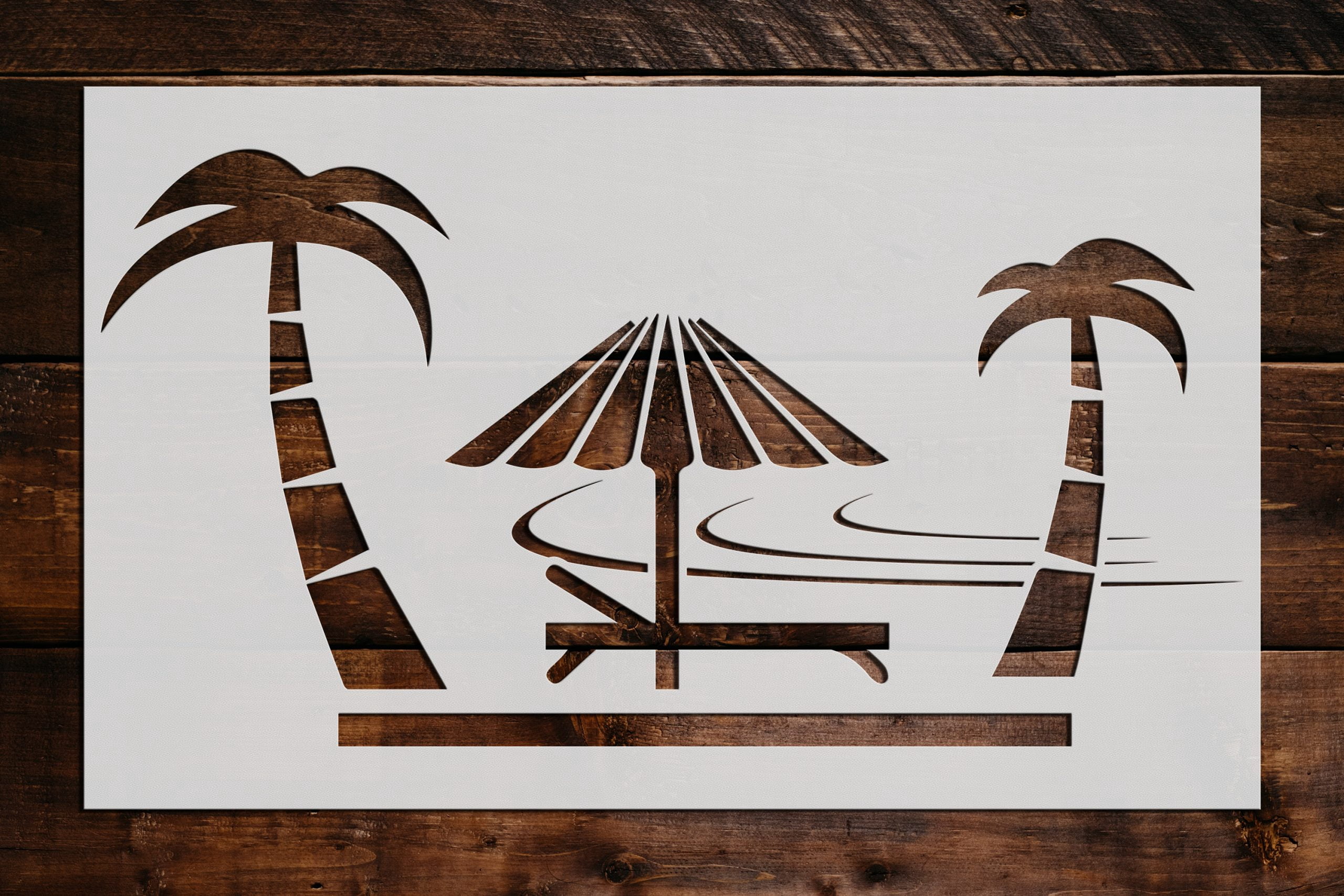 Beach Stencil - Art and Wall Stencil (18"x12") - Walmart.com
