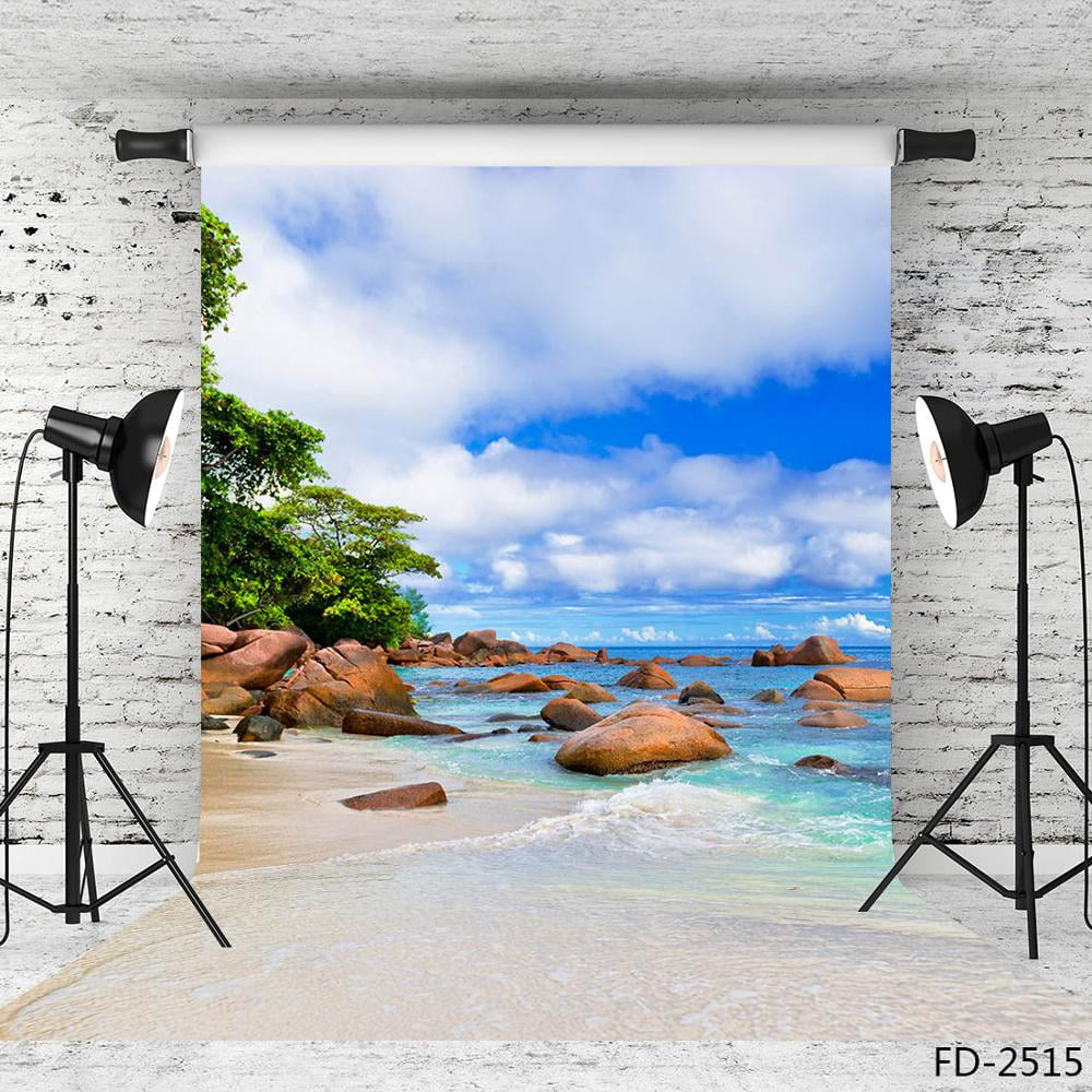 Beach Sts Photographic Backdrop Vinyl Cloth Photo Shootings for Wedding Baby Children Background ...