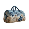 Beach Style Quilted Travel Duffle Bag, Blue Ombre Sea Turtle Print ...
