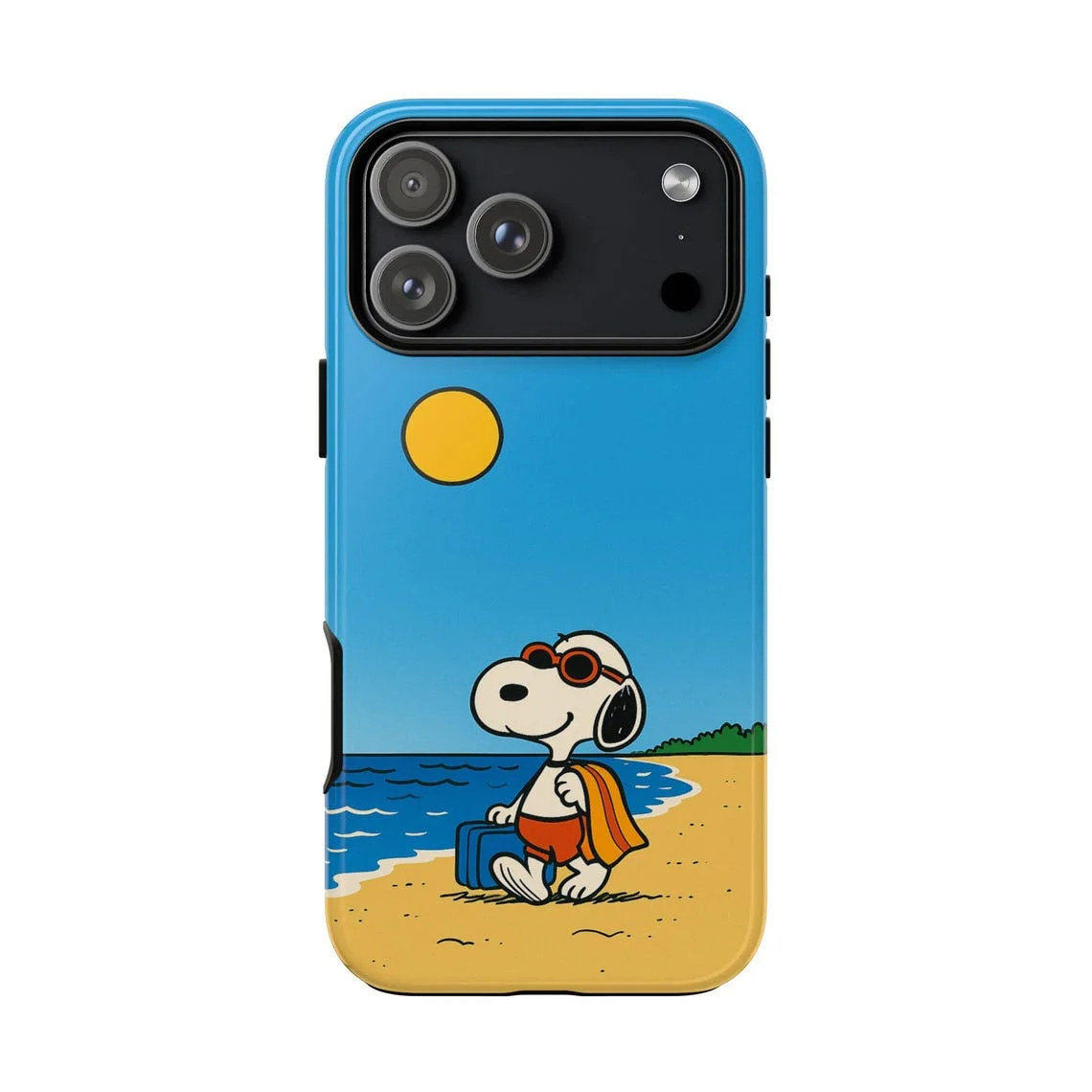 Beach Summer Cartoon Dog Surfboard Vacation Protective Case for iPhone ...