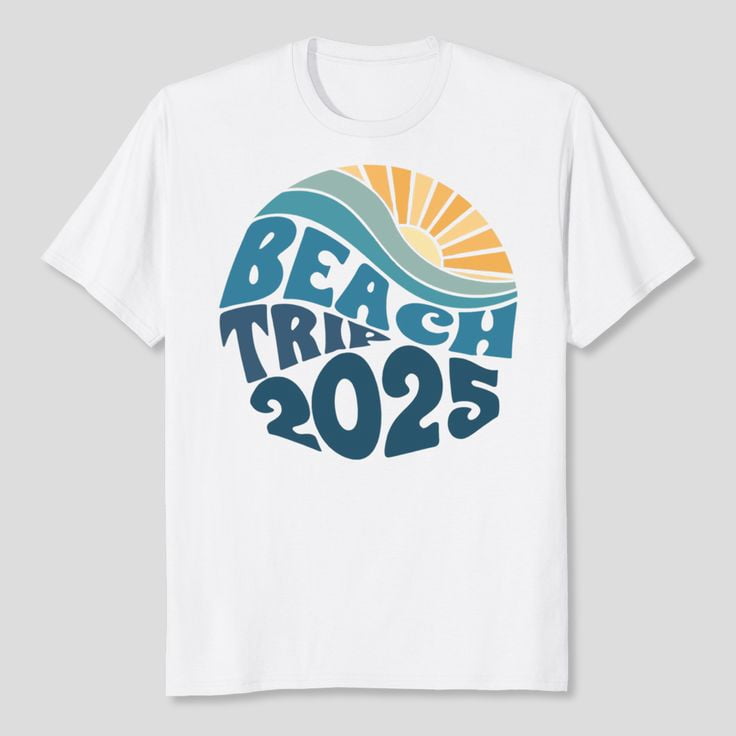 Beach Summer For Women, Vacation, Men's And Women's Graphic Tee 100% ...