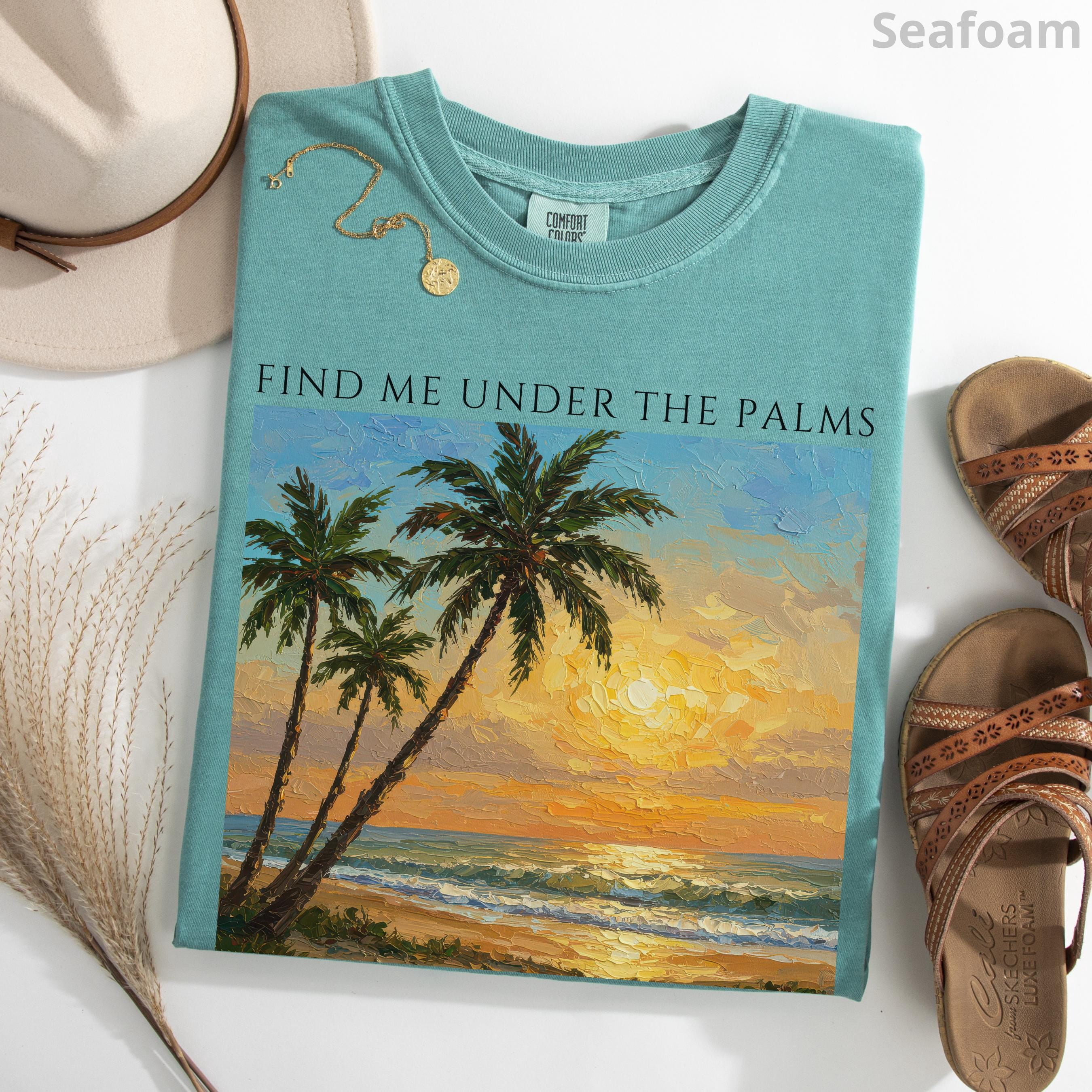 Beach Summer Tropical T-Shirt, Vacation Shirt, Island Sunset Graphic ...