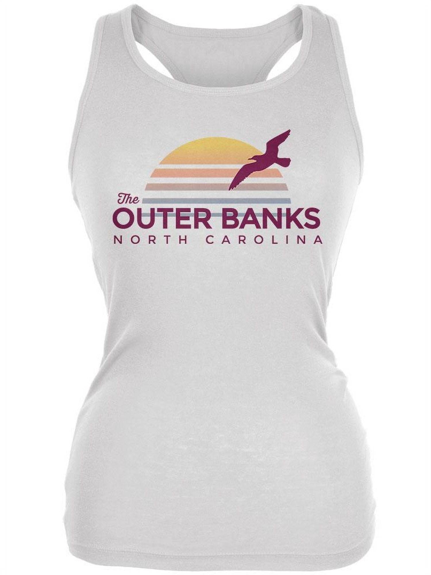 Beach Sun The Outer Banks North Carolina Juniors Soft Tank Top White MD ...