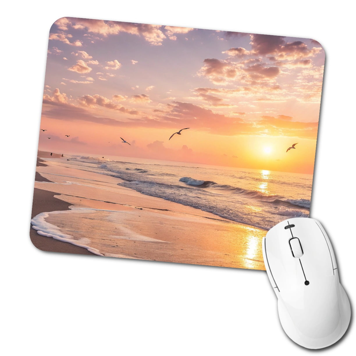 Beach Sunrise Ocean Mouse Pad Low Profile Gaming Mat - Walmart.com