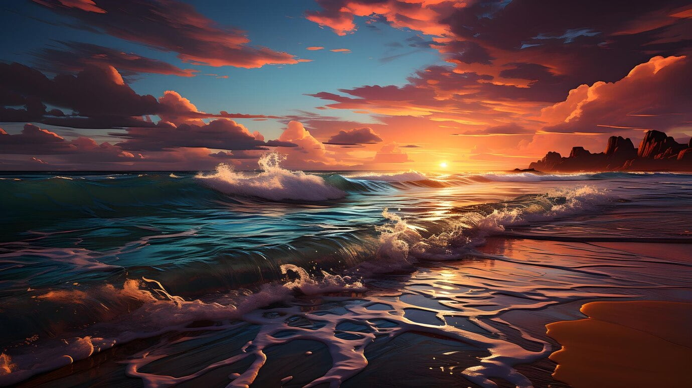 Beach Sunset 300 Piece Wooden Jigsaw Puzzle for Adults Children ...