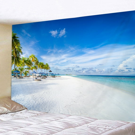 Beach Sunset Landscape Tapestry Wall Hanging Large Printed Fabric The ...