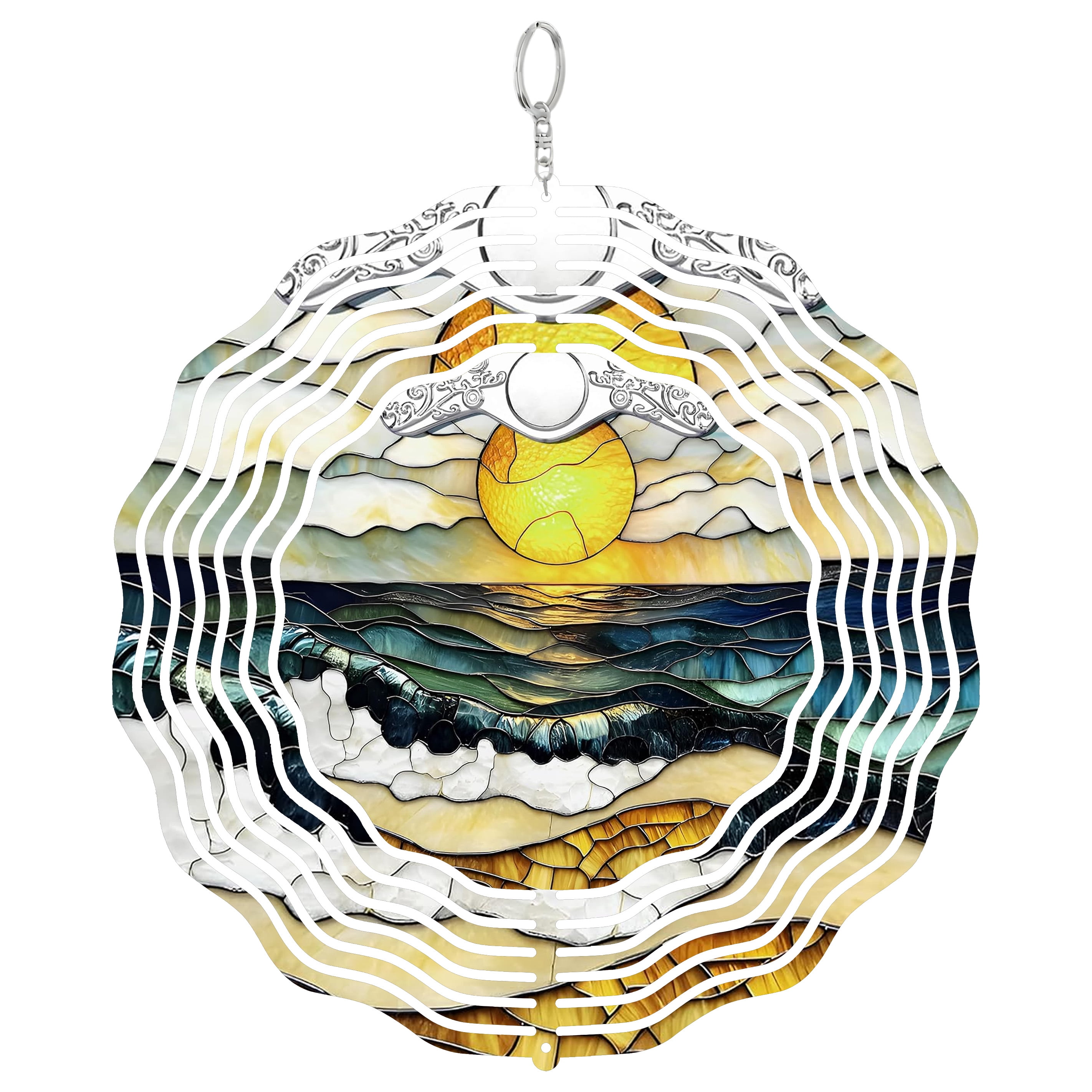 Beach Sunset Metal Wind Spinner, Summer Vibes Outdoor Decor - Walmart.com
