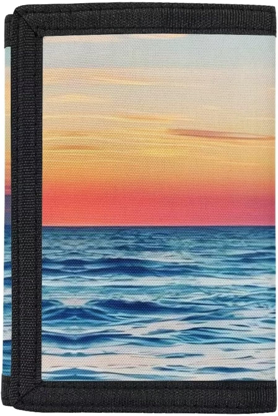 Beach Sunset Print Kids Trifold Wallet Unisex Wallet Card And Coin ...