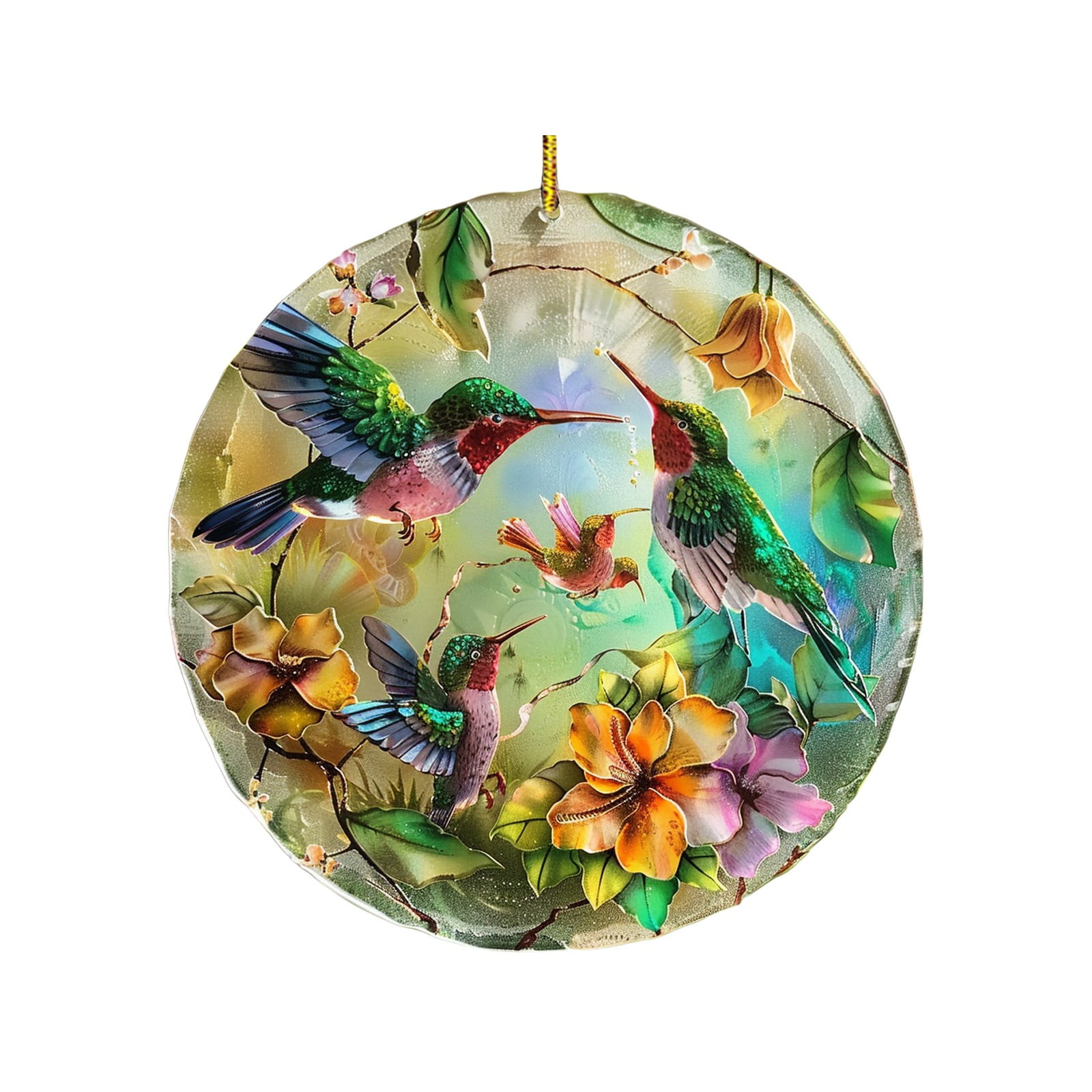 Beach Sunset Suncatcher with Bird Design - Acrylic Window Hanging Craft ...