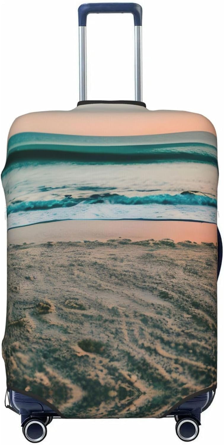 Beach Sunset Theme Print Luggage Cover Suitcase Protector Anti-scratch ...