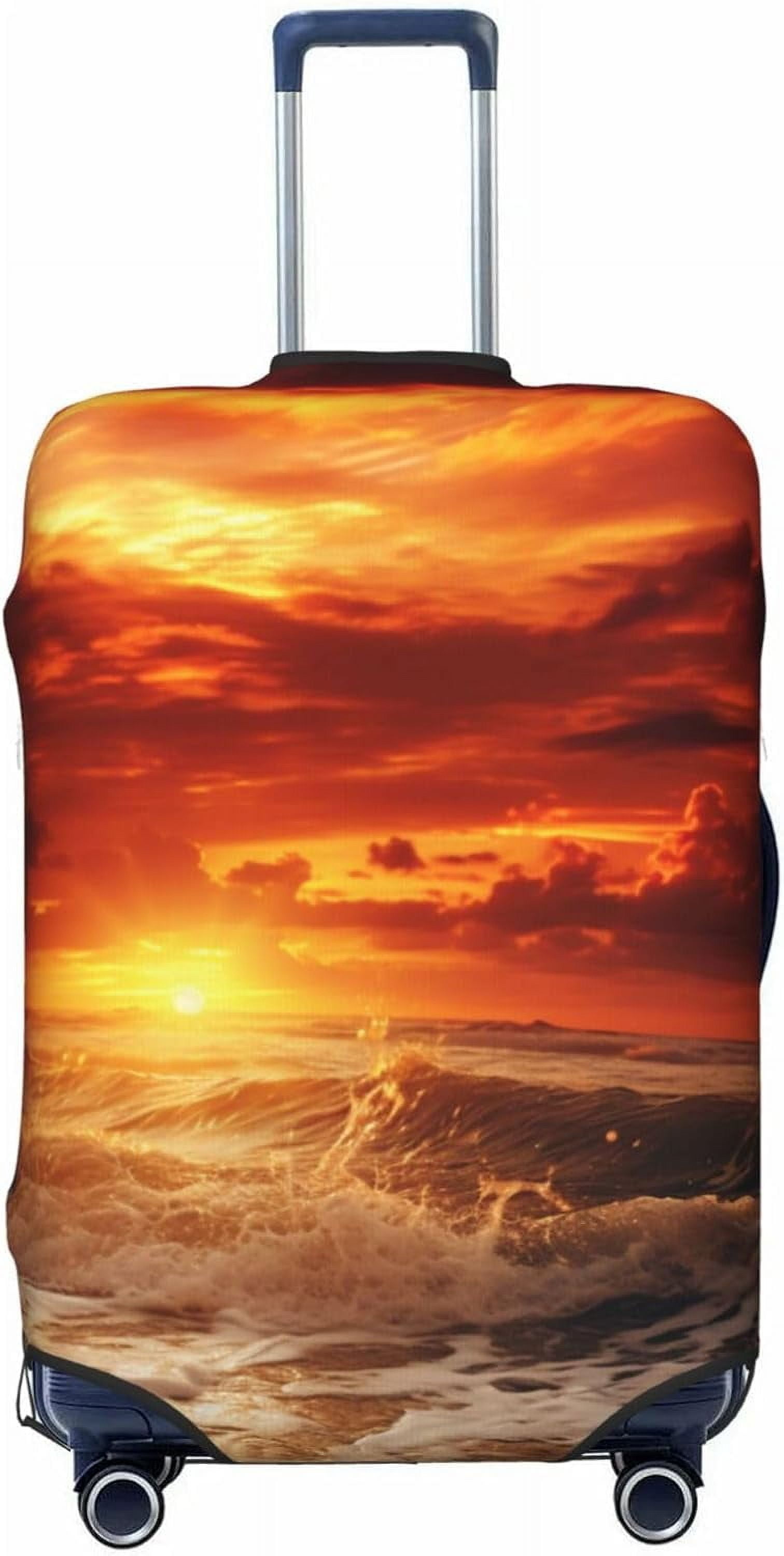 Beach Sunset Travel Luggage Suitcase COVER, Washable Suitcase COVERS ...